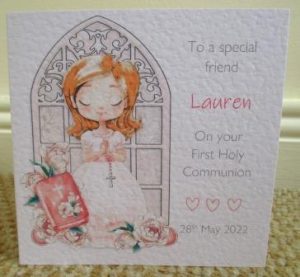 Personalised Church Window Girl Poem Communion Frame Gift | Simply Johanna